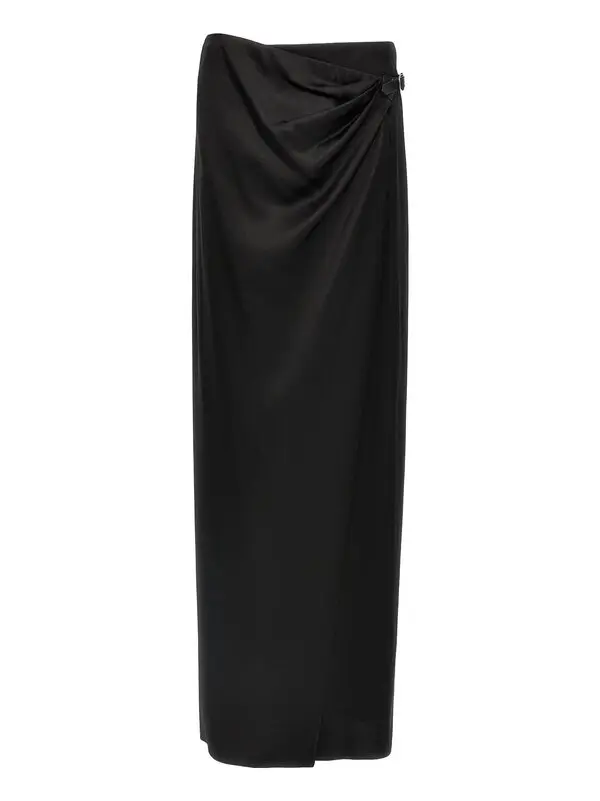 TOM FORD Silk Wrap Skirt - Black