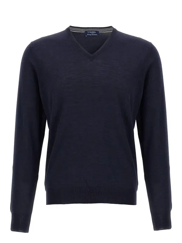 BARBA NAPOLI Wool And Silk Sweater - Blue