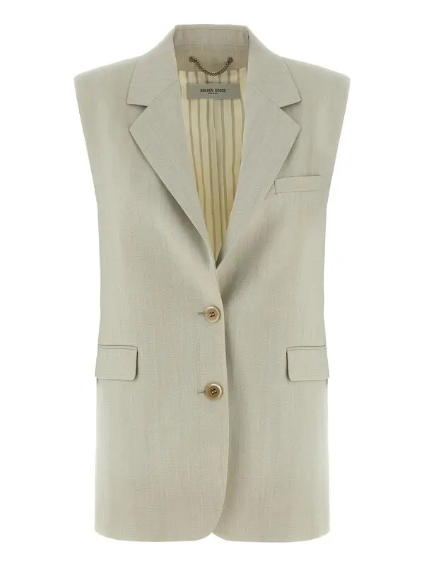 GOLDEN GOOSE Nicole' Vest - Beige