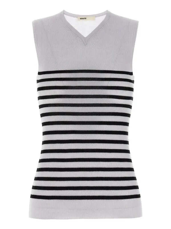 Khaite Renato Top - White/black