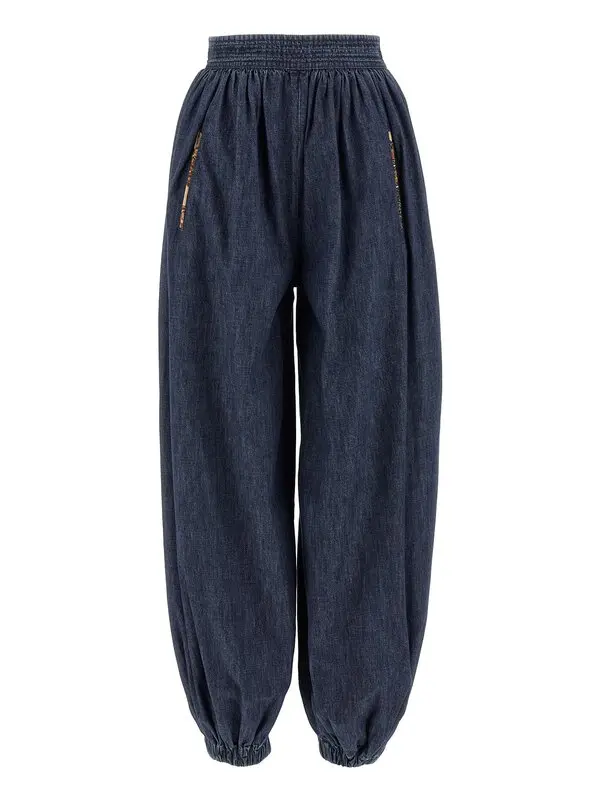 Valentino Garavani Denim Chambray Pants - Blue