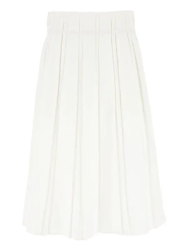 JIL SANDER Linen Midi Skirt - White