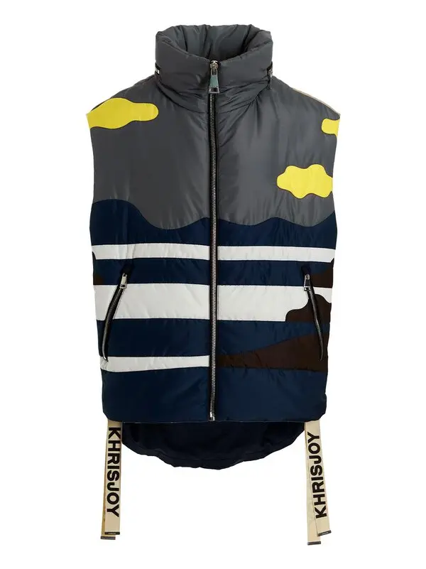 Khrisjoy Cactus Oversize Patchwork Nylon Vest - Multi