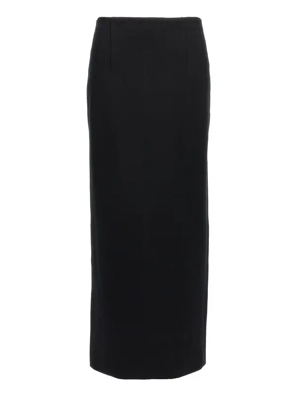 Auralee Double Face Knit Skirt - Black