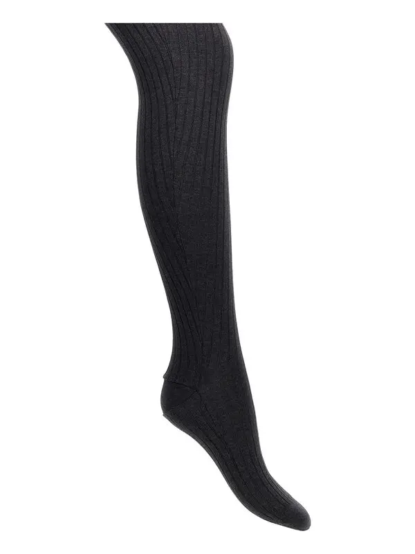 Prada Ribbed Tights - Gray