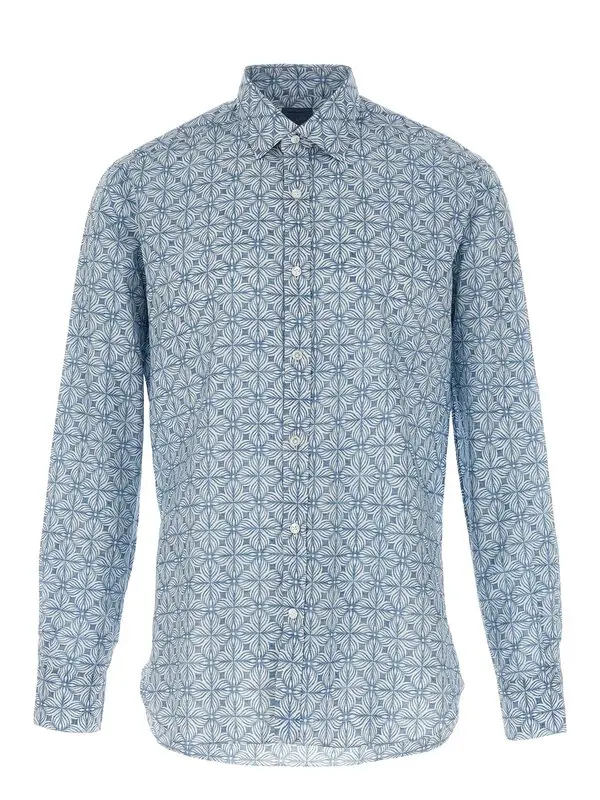 BARBA NAPOLI Vintage Shirt' Shirt - Light Blue