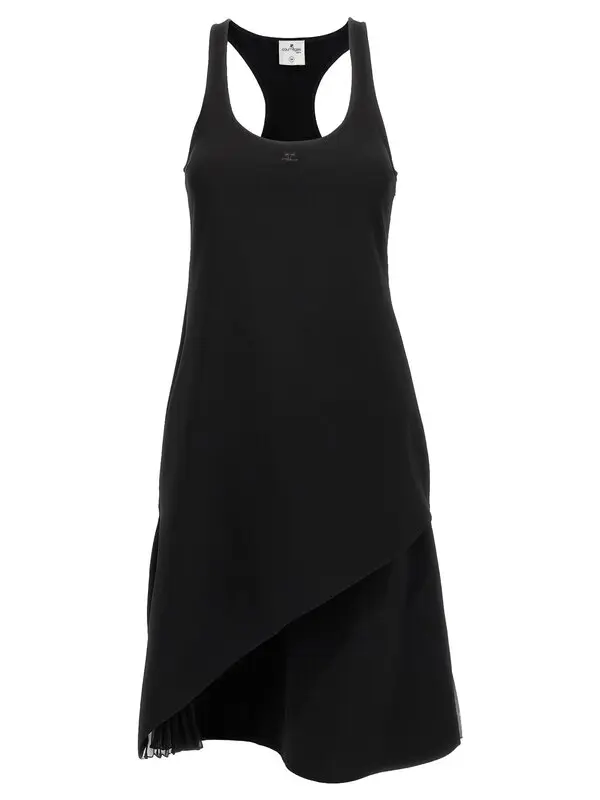COURREGES Infinity Pleats A-line Dress - Black