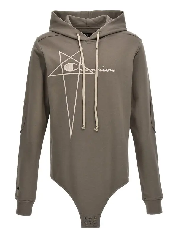 Rick Owens Champion X Hooded Bodysuit - Gray
