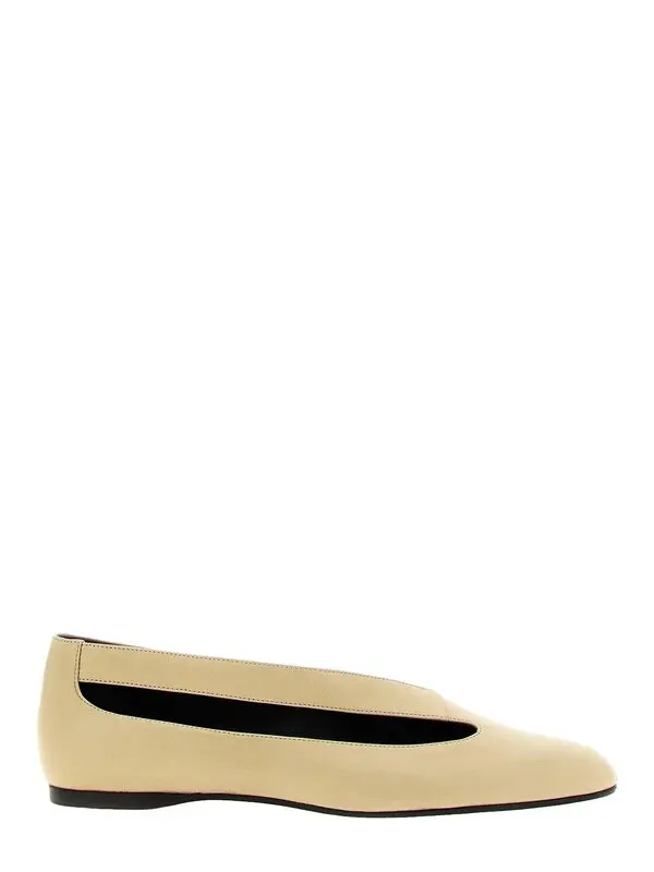 Khaite Diana Nappa Ballet Flats - Beige