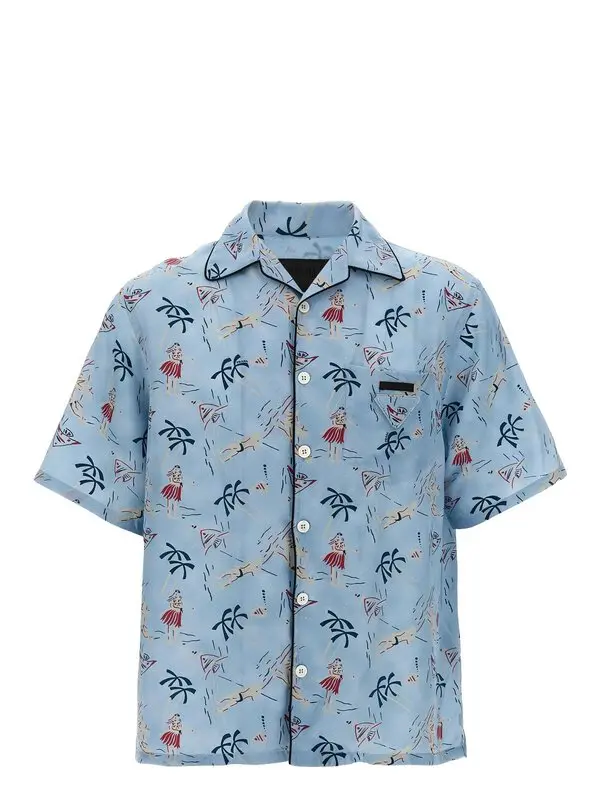 Prada Hawaii' Shirt - Light Blue