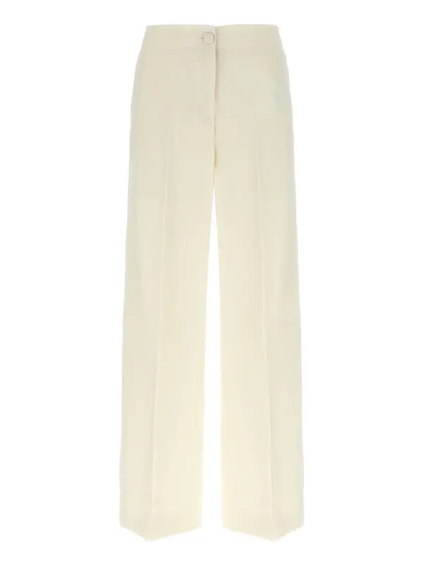 Brioni Camilla Wool And Silk Blend Trousers - White