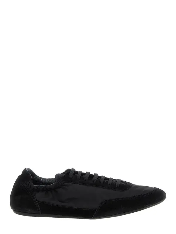 Prada Collapse Re-nylon And Suede Sneakers - Black