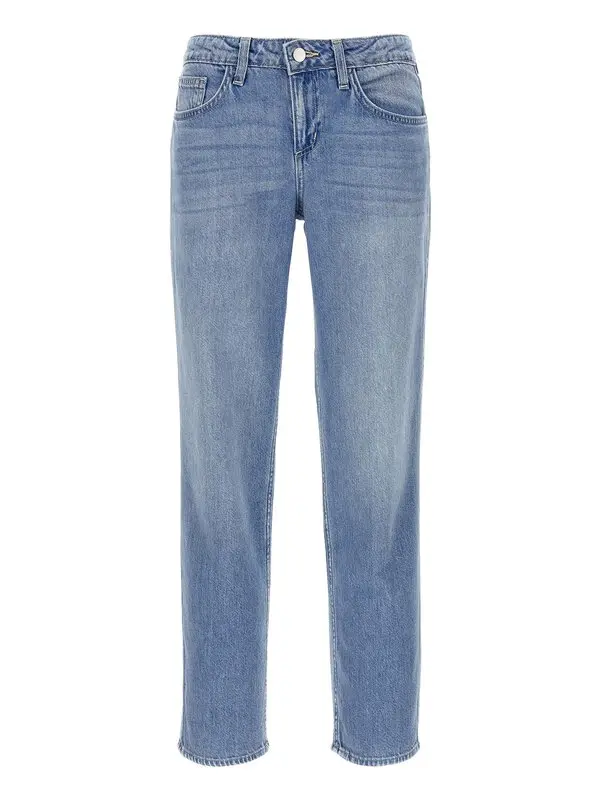 L'Agence Nevia Cotton Denim Jeans - Light Blue