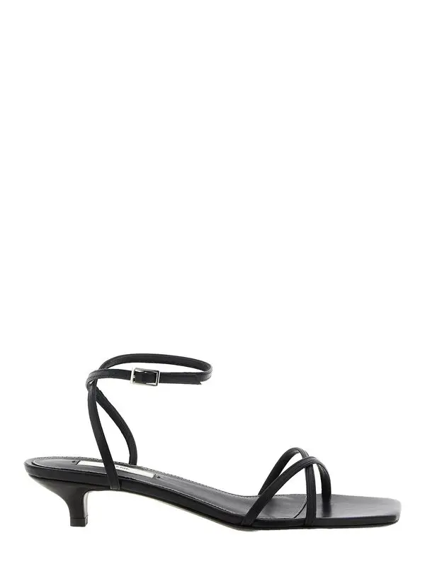 TOTEME Letaher Crossover' Sandals - Black