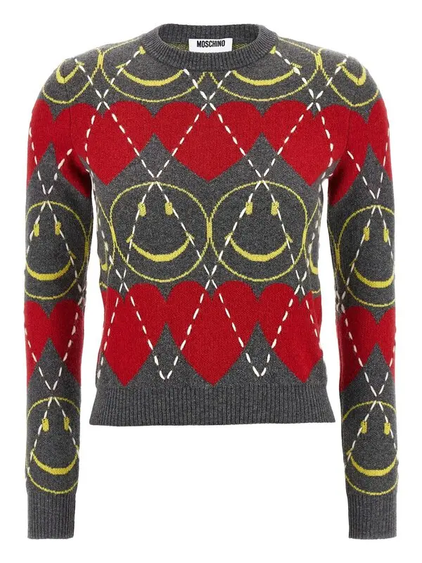 Moschino Smiley Knit Sweater - Multi