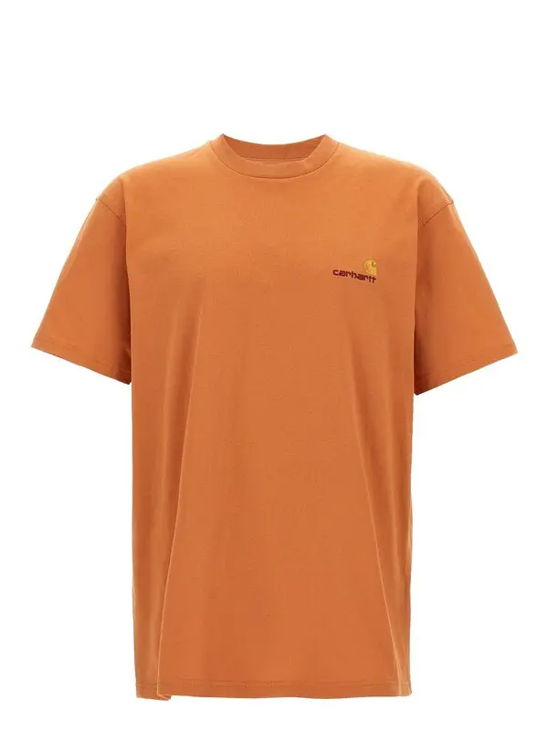 Carhartt Work In Progress American Script' T-shirt - Orange