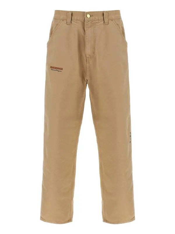 Carhartt Work In Progress Single Knee Graphic Trousers - Beige
