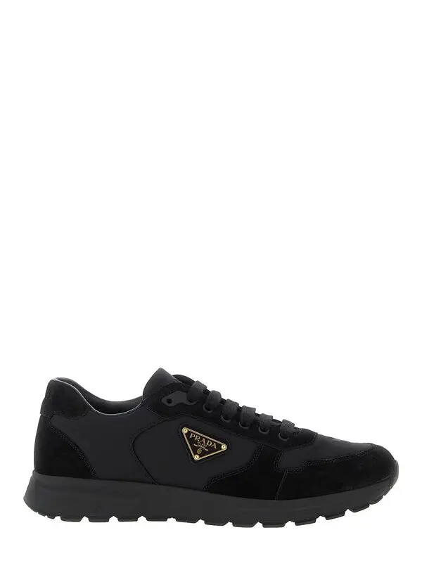 Prada Prax 2.0 Re-nylon And Suede Sneakers - Black