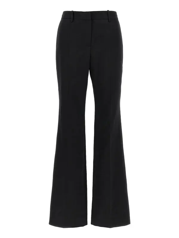 Magda Butrym Cotton And Silk Blend Straight Leg Pants - Black