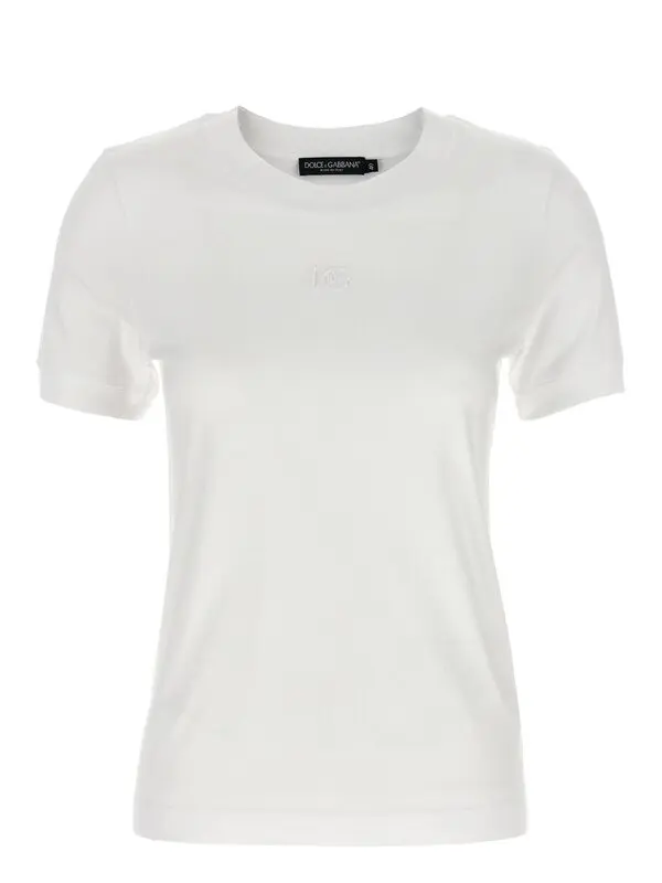 Dolce & Gabbana Logo Embroidery T-shirt - White