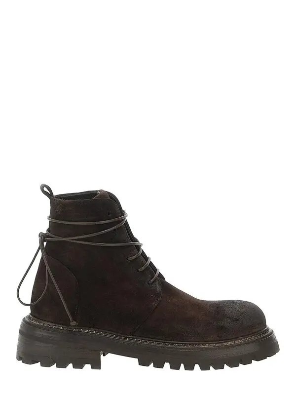 Marsèll Carrucola Suede Reverse Leather Boots - Brown