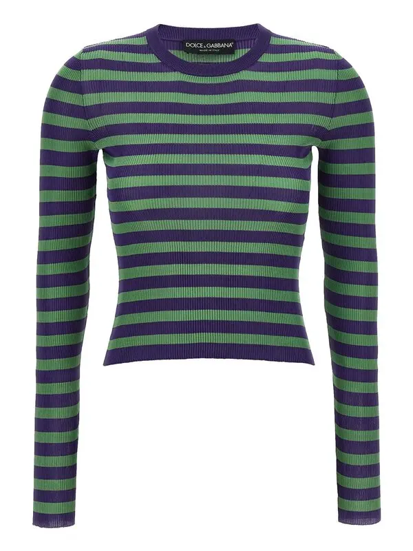 Dolce & Gabbana Striped Viscose Sweater - Multi
