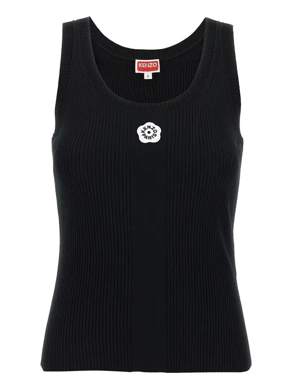 Kenzo Boke Flower 2.0 Ribbed Top - Black