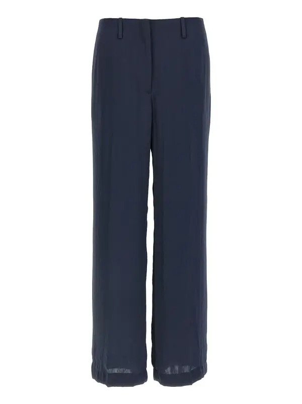 Theory Silk Effect Trousers - Blue