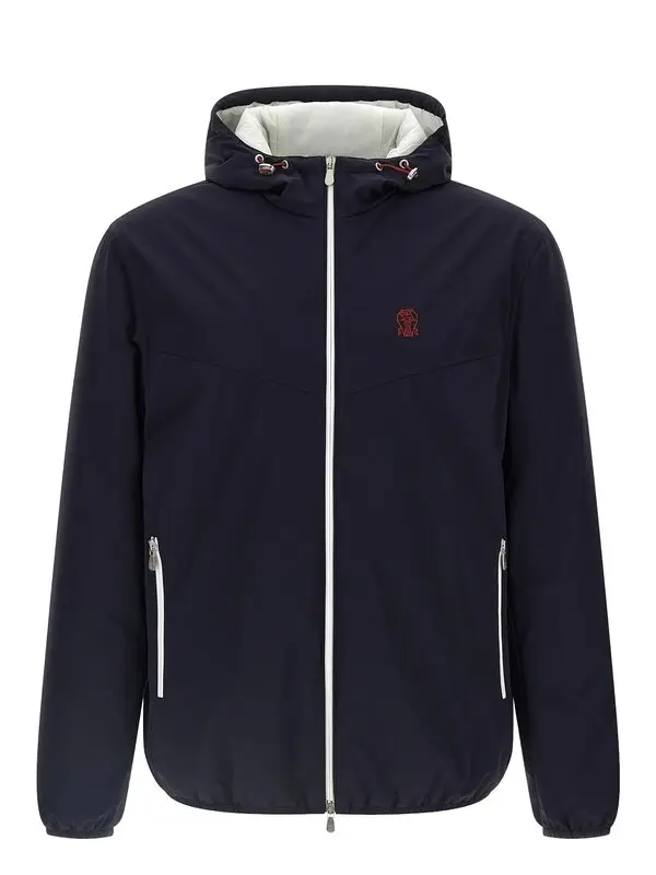 Brunello Cucinelli Water-repellent Goose Down Windbreaker Jacket - Blue