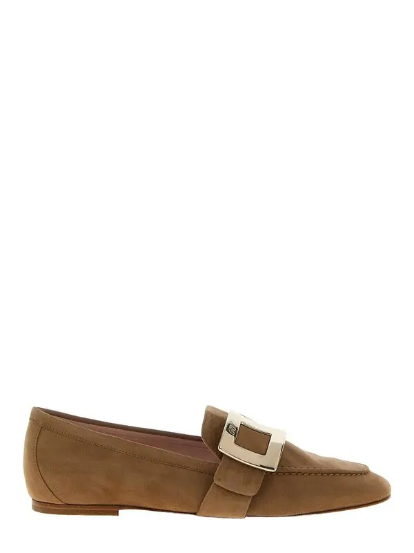 ROGER VIVIER Suede Loafers - Beige