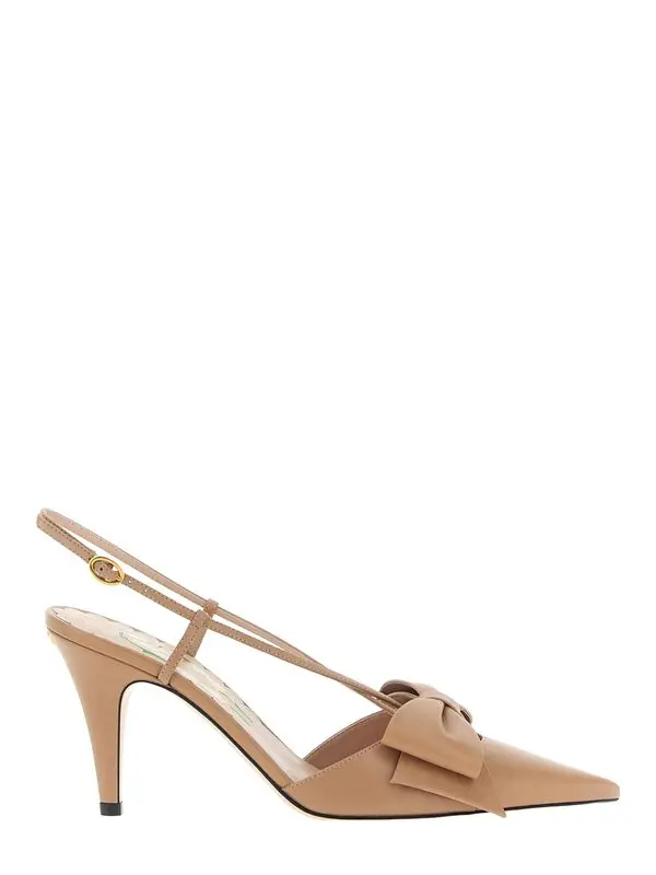 Valentino Garavani Bowow Kidskin Slingbacks - Pink