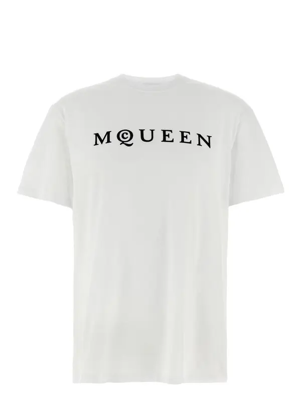 Alexander McQueen Flocked T-shirt - White/black