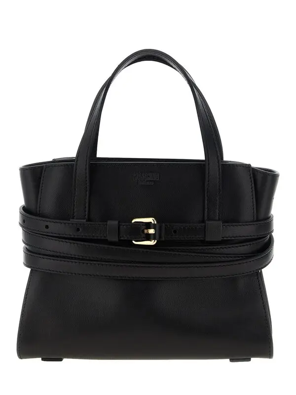 Moschino Tie Me Small Handbag - Black