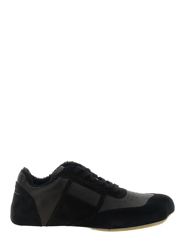 MAISON MARGIELA Anatomic Leather And Suede Sneakers - Black