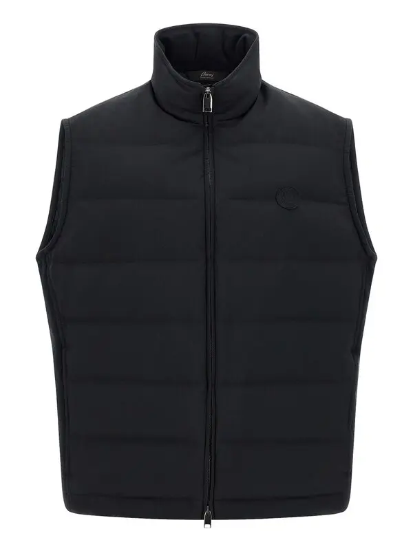Brioni Technical Fabric And Cashmere Blend Vest - Blue