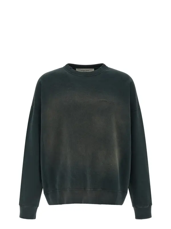 GOLDEN GOOSE Martin Brushed Cotton Sweatshirt - Black