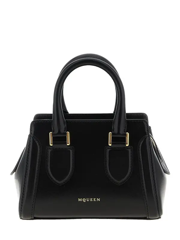 Alexander McQueen Birdee Leather Handbag - Black