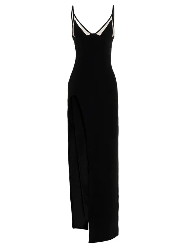 David Koma Open Leg Cami Dress - Black