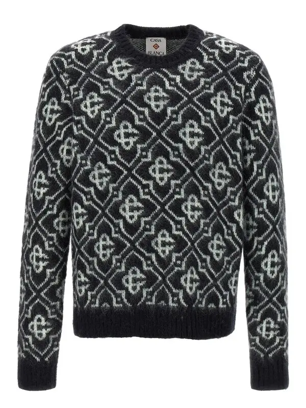 Casablanca Monogram Mohair Pullover - Multi