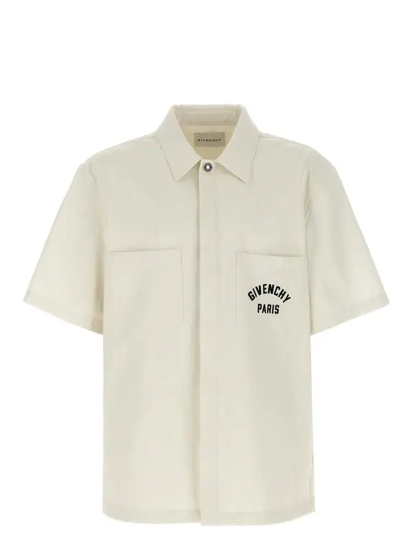 Givenchy Logo Embroidery Shirt - Beige