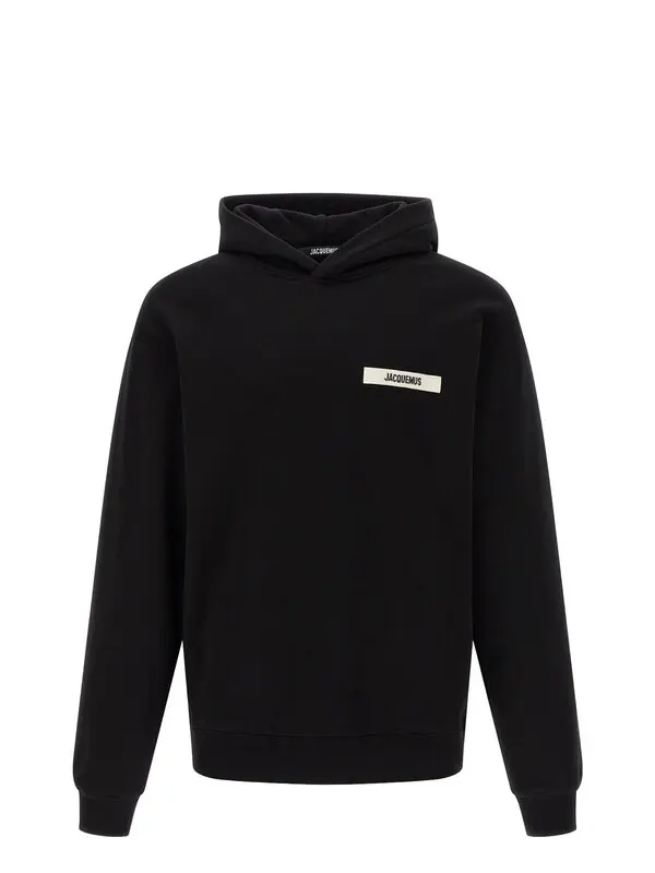 Jacquemus Le Hoodie Gros-grain Hoodie - Black