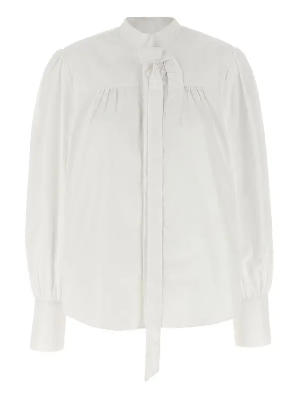 Prada Cotton Bow Shirt - White