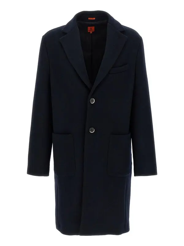 Barena Venezia Baron Wool Jersey Coat - Black
