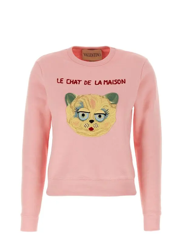 Valentino Garavani Le Chat De La Maison Sweatshirt - Pink