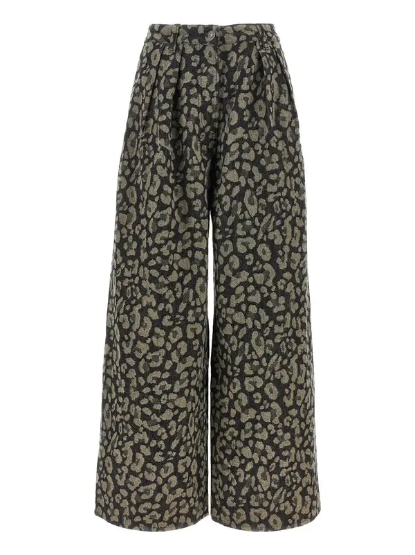Alanui Jungle Wool Blend Pants - Multi