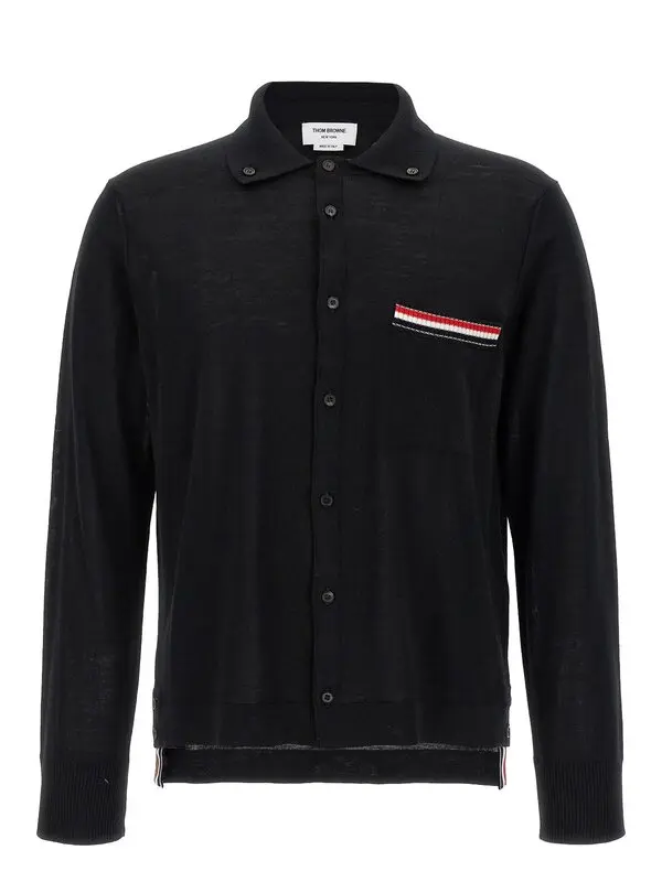 Thom Browne Virgin Wool Button-down Cardigan - Black