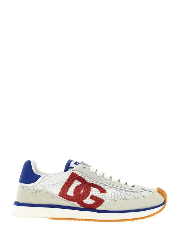 Dolce & Gabbana Suede And Mesh Dg Cushion Sneakers - Multi