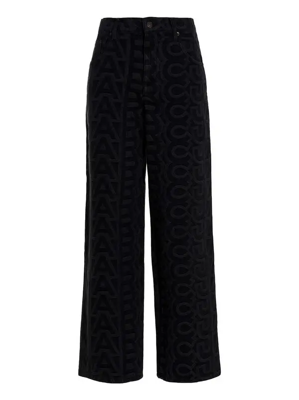 Marc Jacobs Monogram Denim Jeans - Black