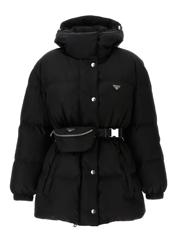 Prada Re-nylon Pouch Down Jacket - Black