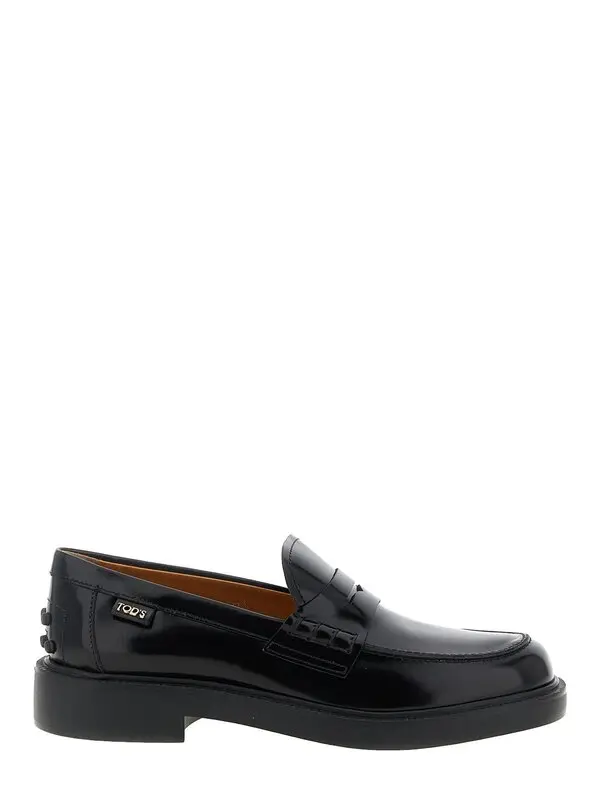 TOD'S Gomma 20l Leather Loafers - Black